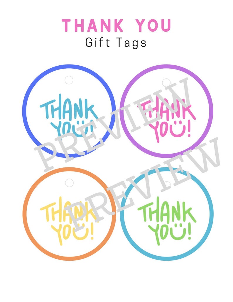 Happy Birthday + Thank You Gift Tag BUNDLE! - Etsy Australia