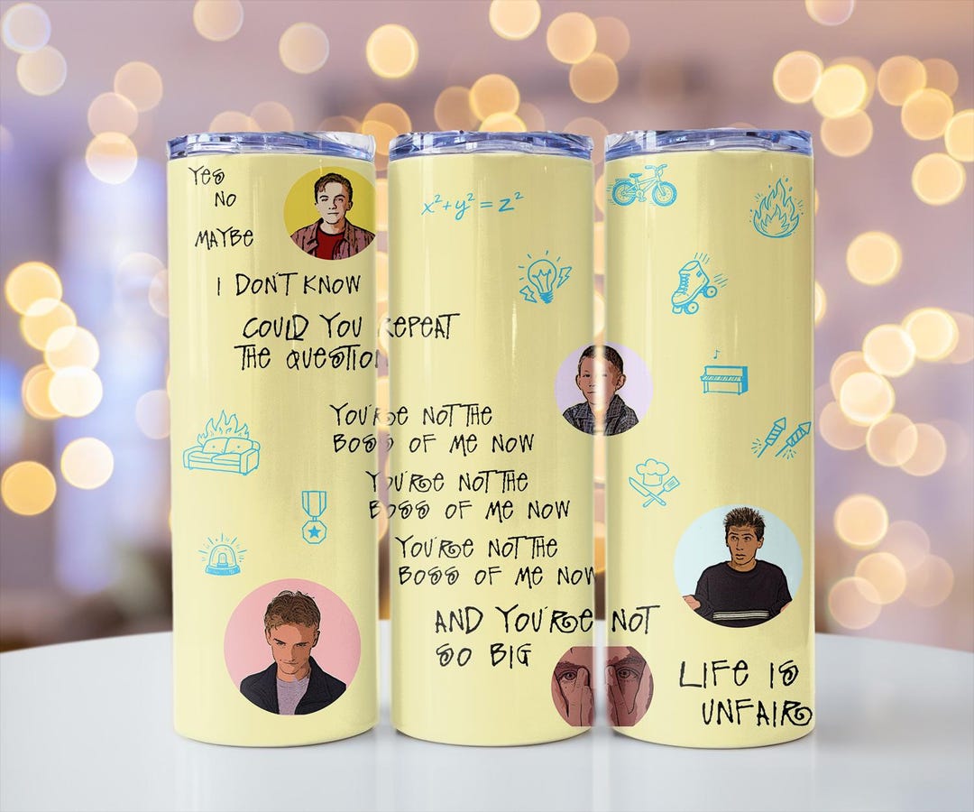 Malcolm in the Middle Theme Song Tumbler 20oz | Yes No Maybe Lyrics ...
