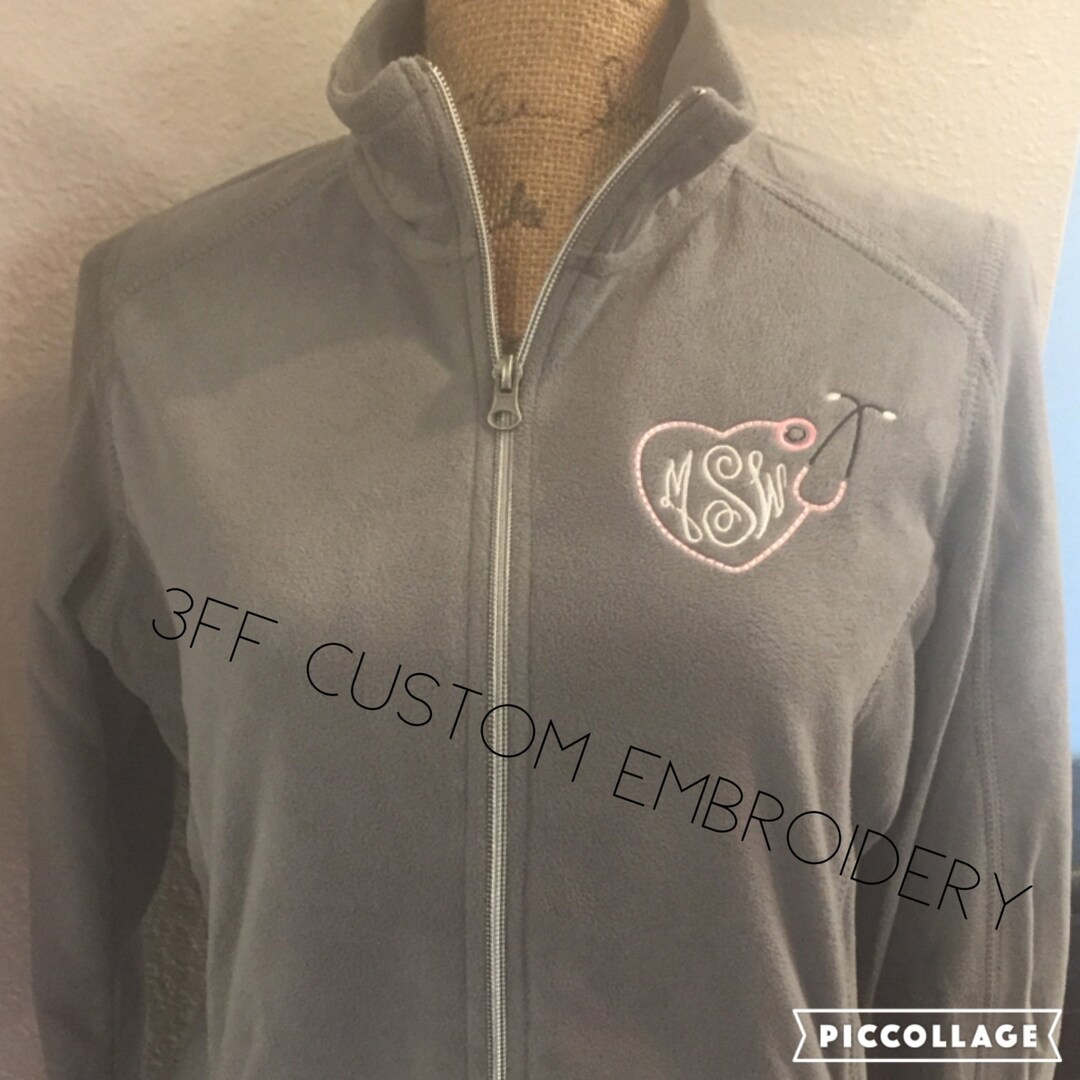 Personalized Monogrammed Ladies OR Unisex(men's) NURSE/DOCTOR Heart ...