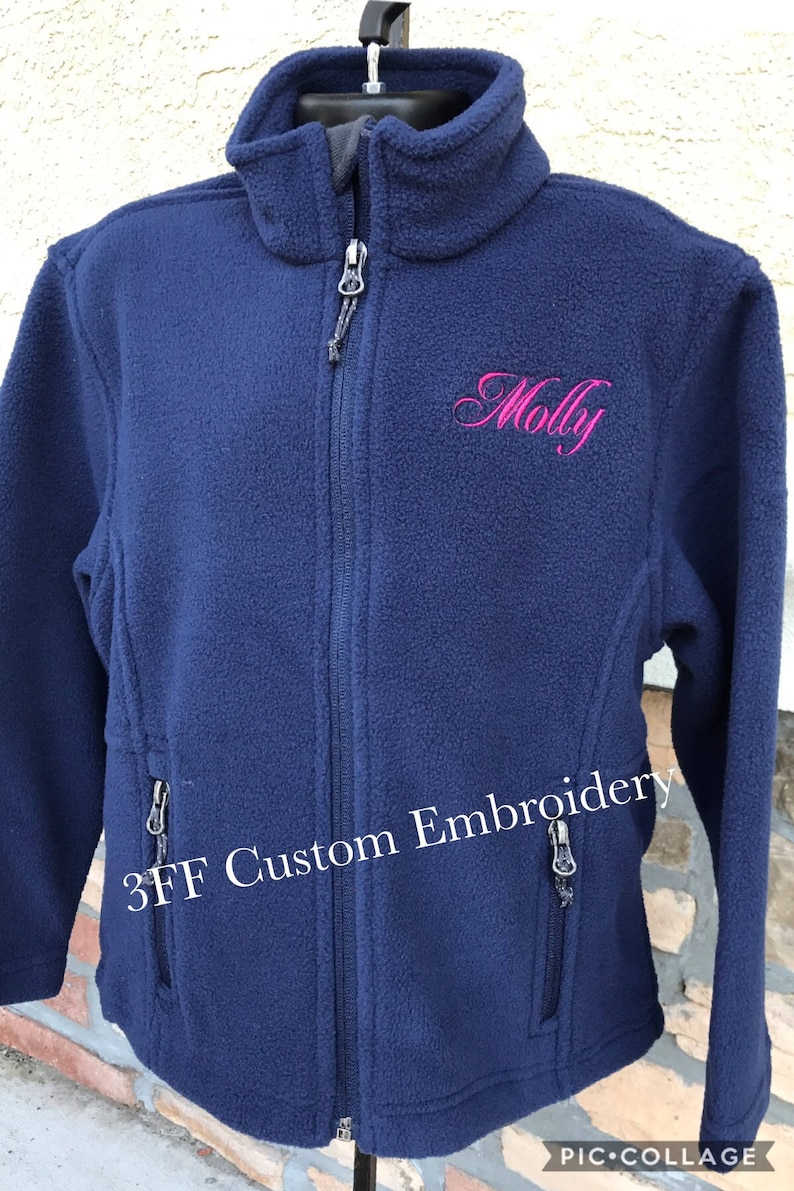 Personalized Youth Fleece Jacket Embroidered Monogram - Etsy