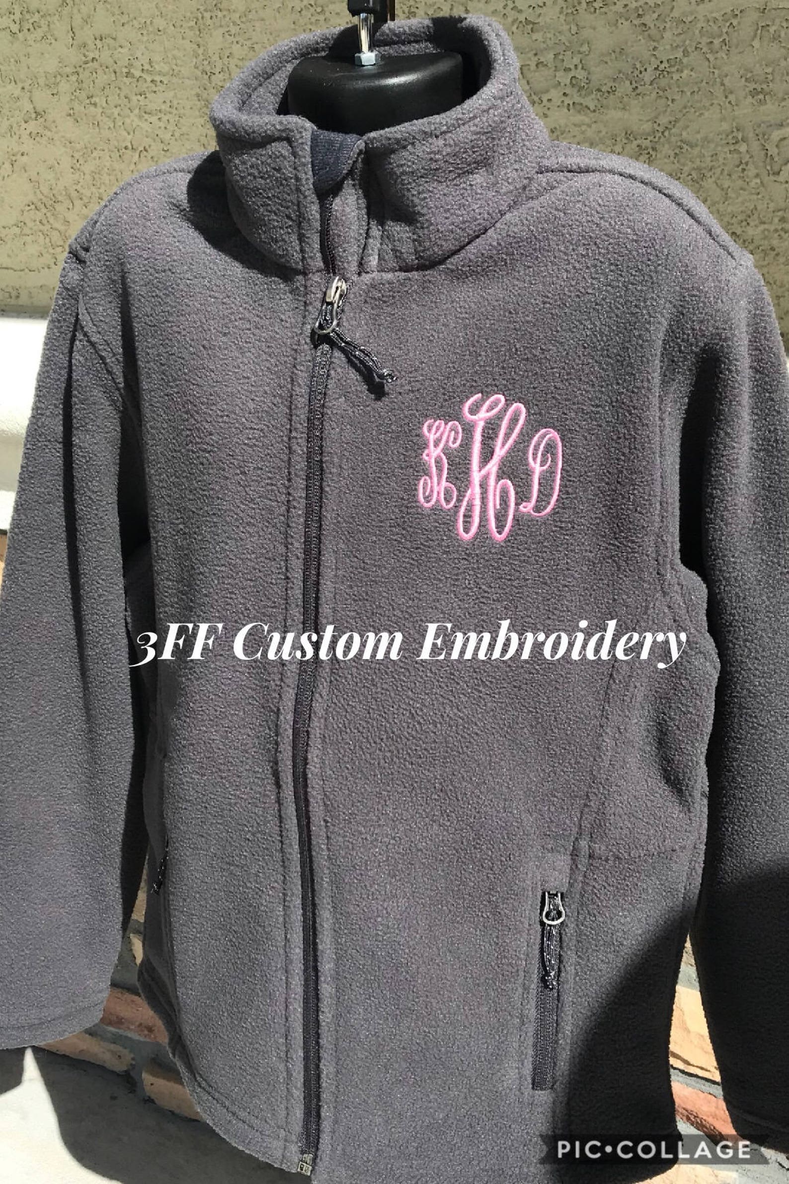 Personalized Youth Fleece Jacket Embroidered Monogram - Etsy