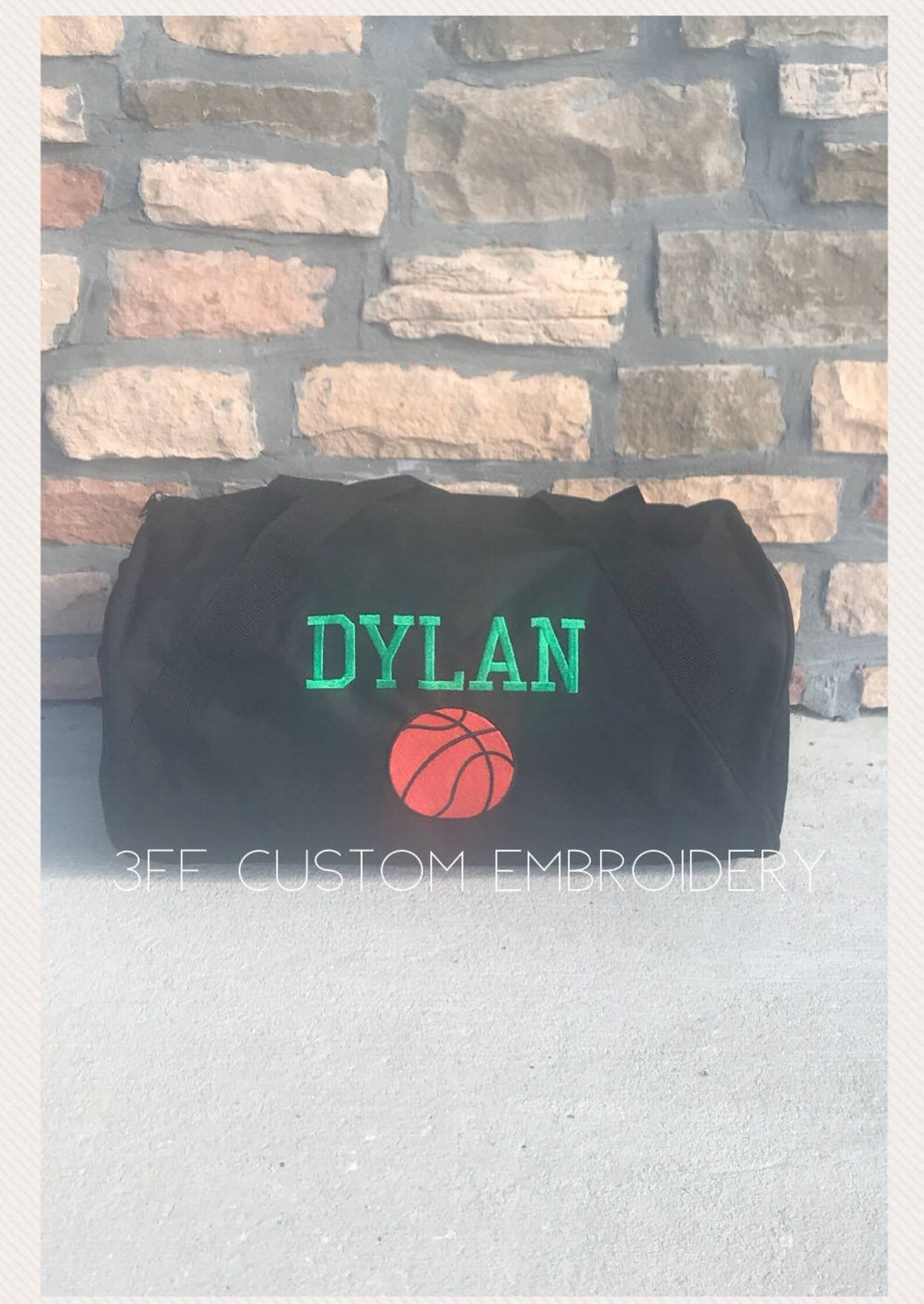 Personalized Monogrammed Embroidered Basketball Duffel/duffel - Etsy