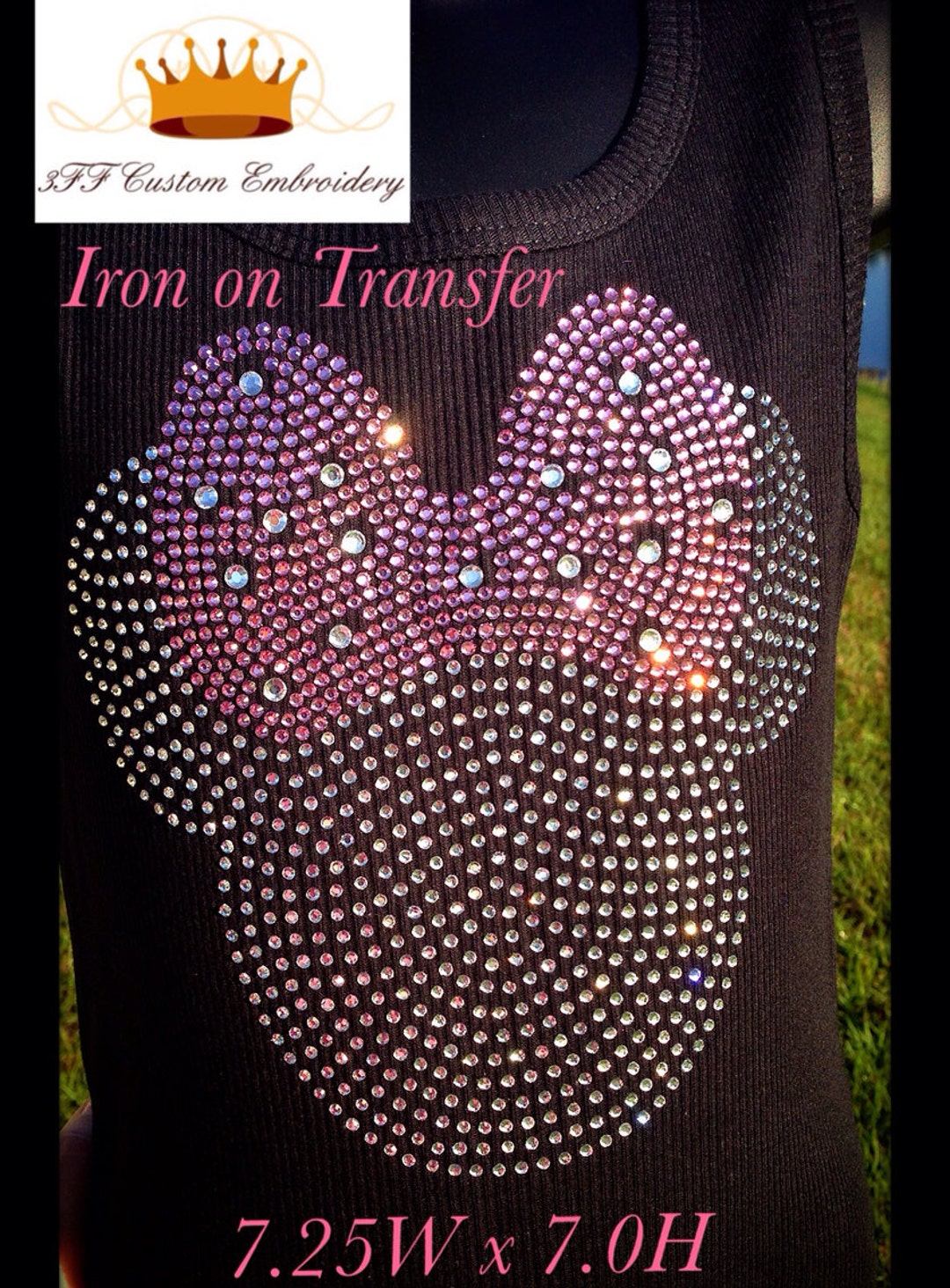 7 DIY Miss Mouse Bling Crystal Rhinestone Transfer for Disney Costume ...