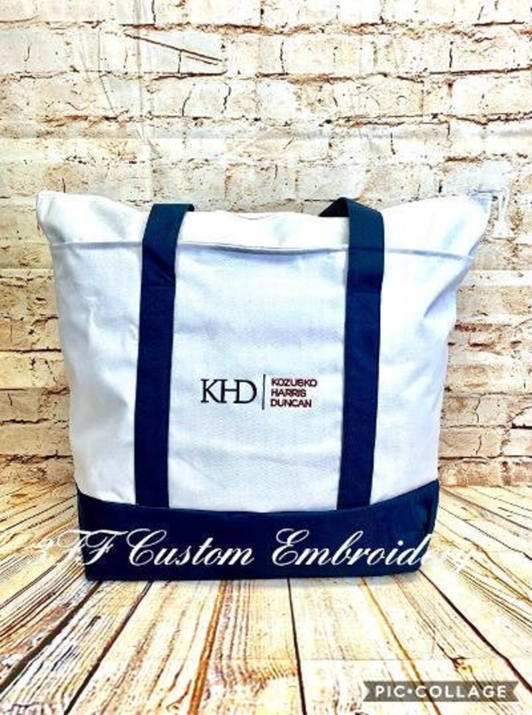 OVERSIZED Custom Zippered Tote Bag-add Your Logo/custom Logo Tote Bag ...