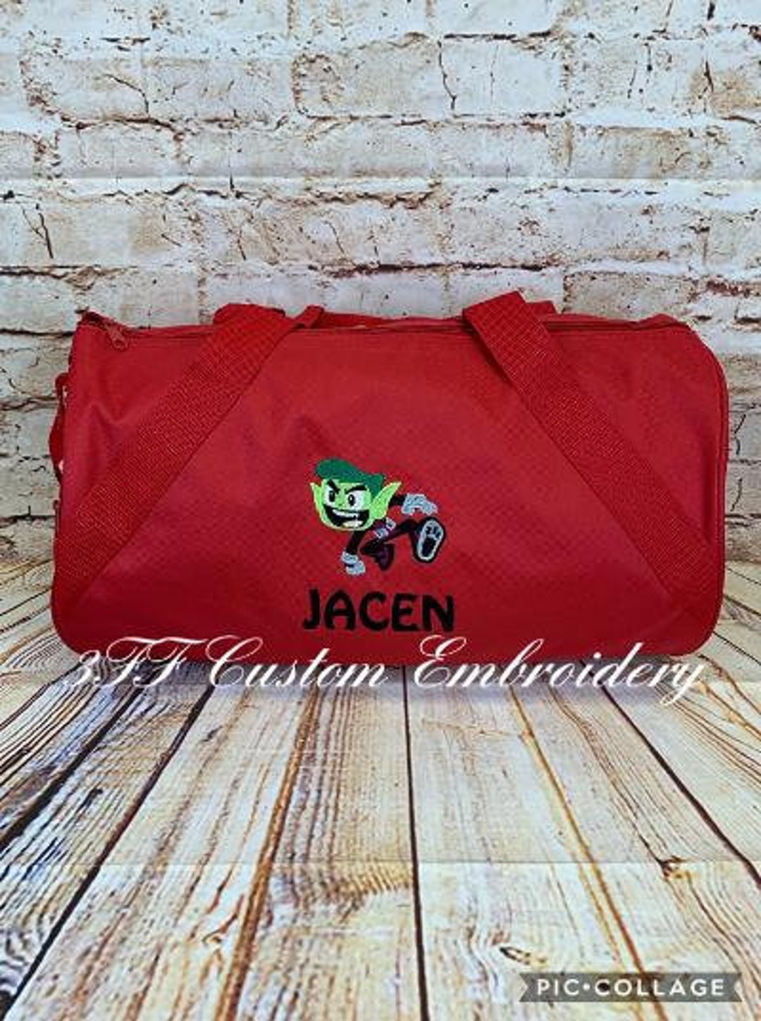 Personalized Embroidered Teen Titans Beast Boy Inspired Duffel/duffle ...
