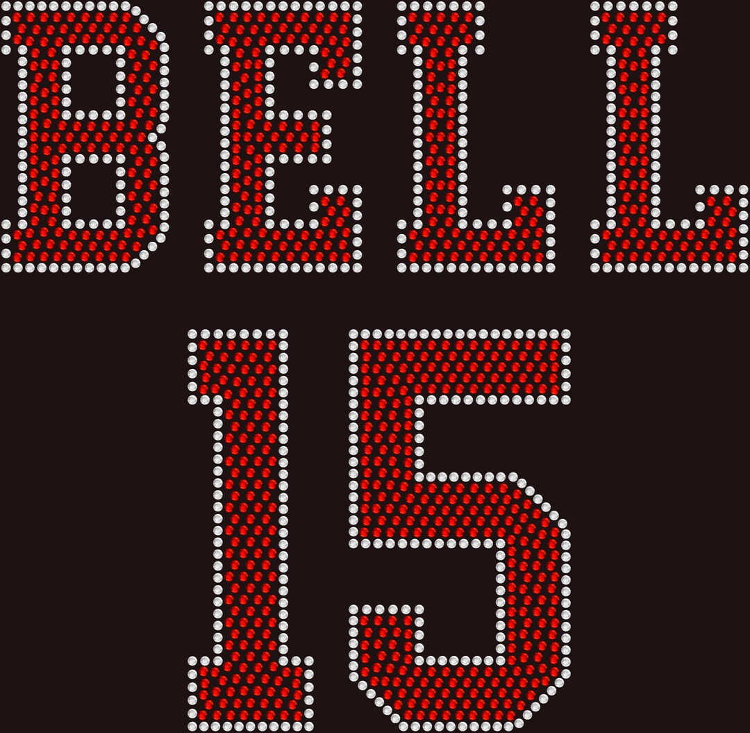 Add a Rhinestone Name & Number to Your Clothing Item/iron on Rhinestone ...