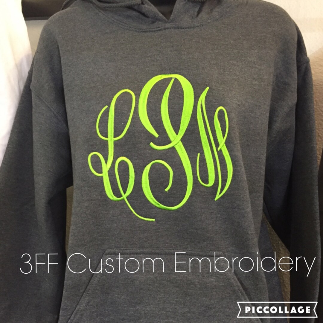Personalized Monogrammed Adult Hooded Sweatshirt/adult Pullover Hoodie ...