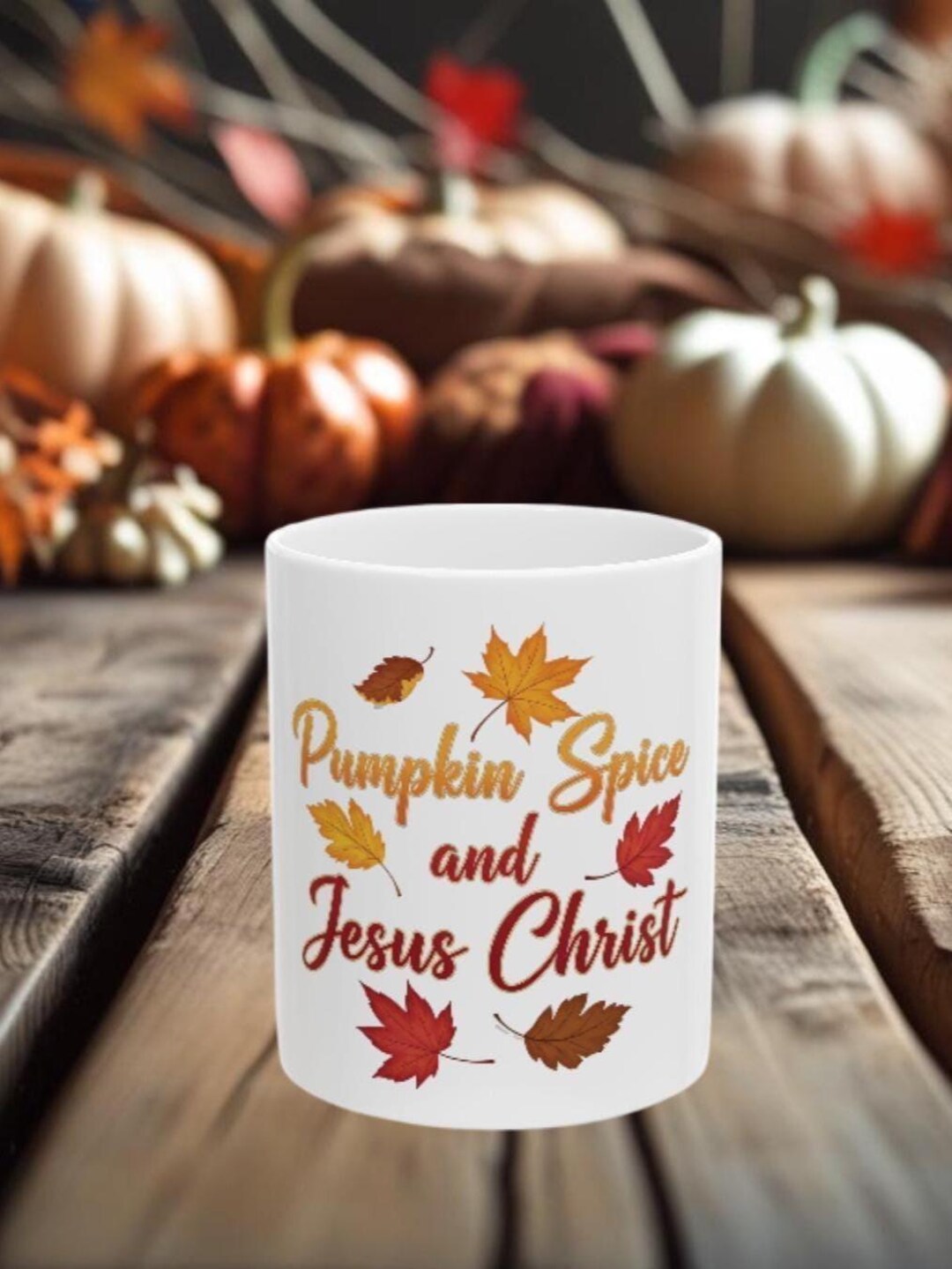 Pumpkin Spice & Jesus Christ Mug, Fall Coffee Cup, Autumn Gift, Holiday ...