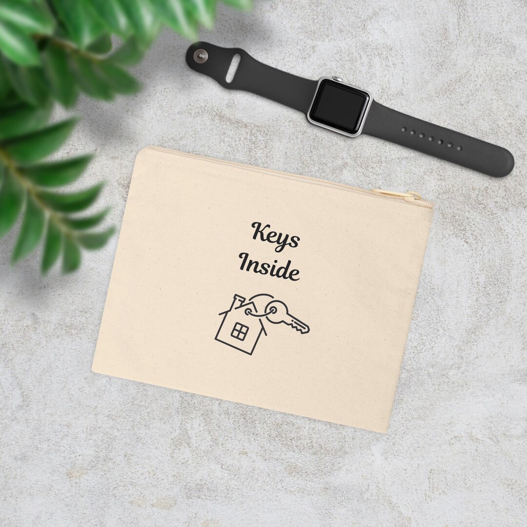 Keys Inside House Key Illustration Accessory Zipper Pouch | Canvas ...