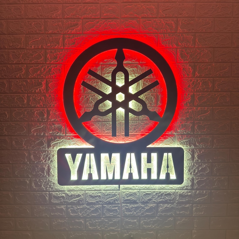 Custom *yamaha LED Wall Sign, Soccer Logo Light for Man Cave Decor ...