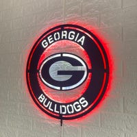 UGA Georgia Bulldogs Wood Logo Sign - Man Cave Wall Art - Etsy