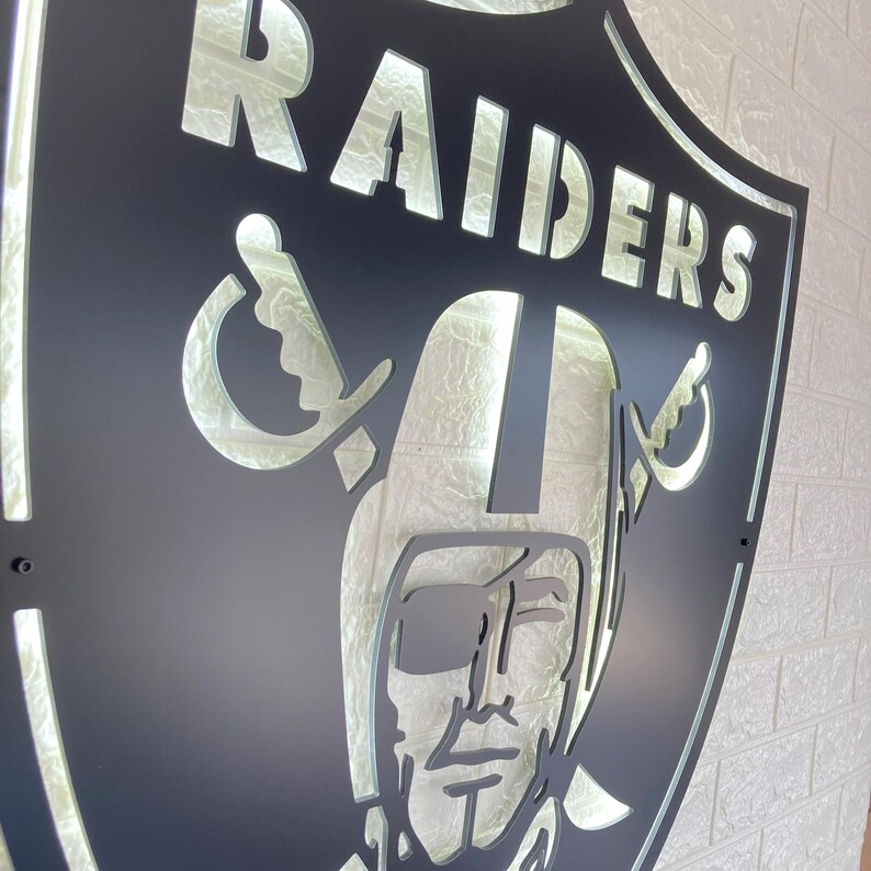 Las Vegas Raiders LED Sign Wall Decor, NFL Football Team Lighted Logo ...