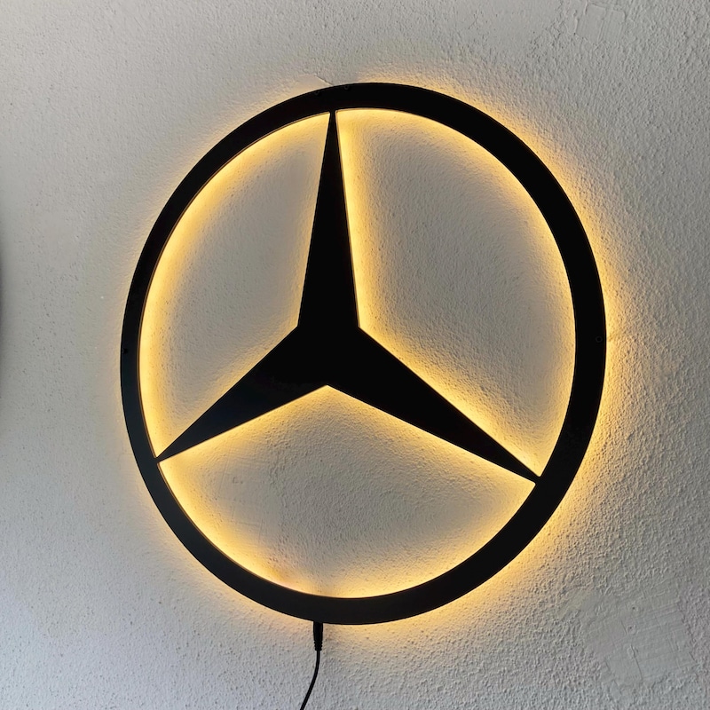 Mercedes Led Wall Art - Etsy