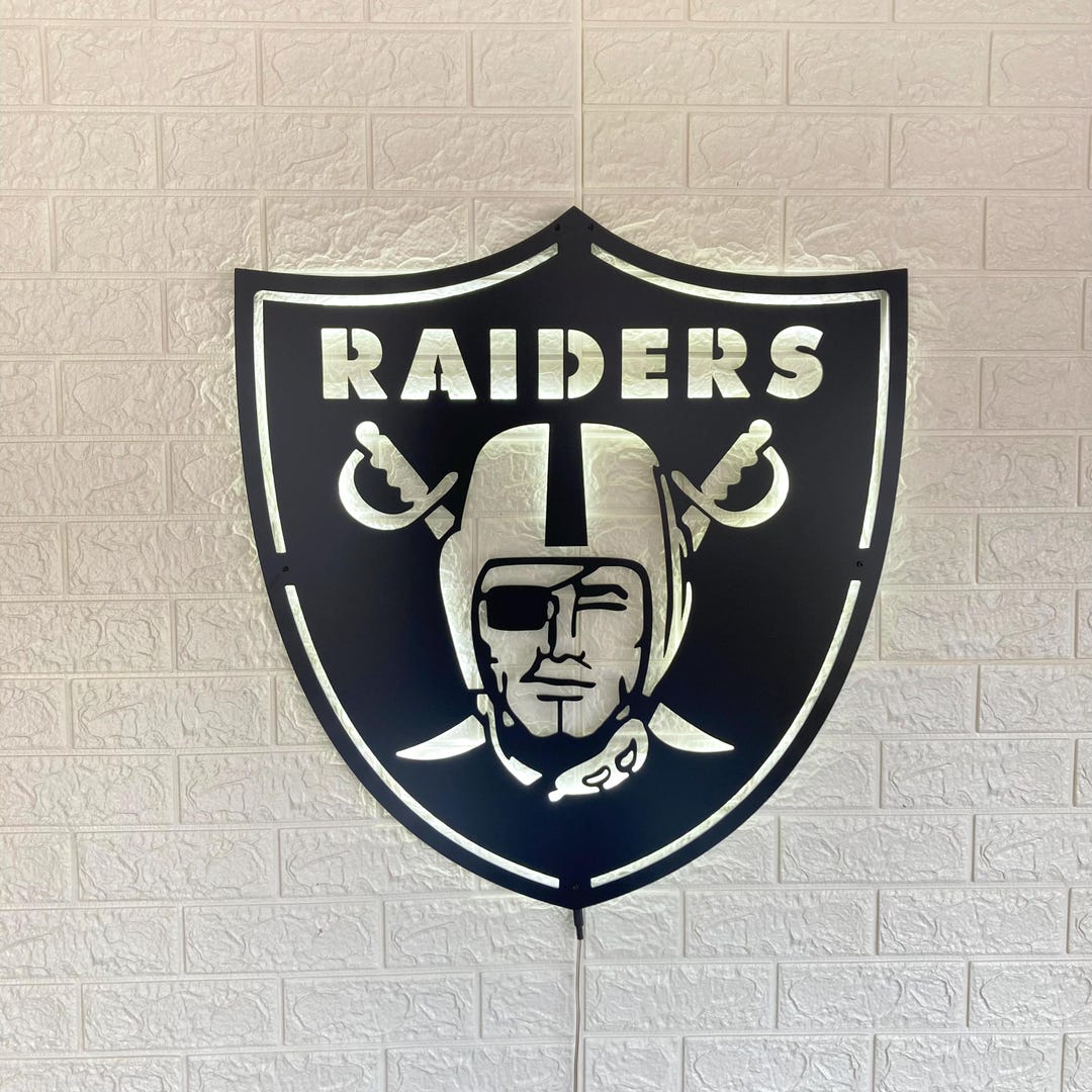 Las Vegas Raiders LED Sign Wall Decor, NFL Football Team Lighted Logo ...