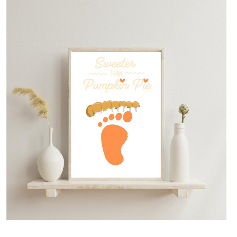 Pumpkin Pie Footprint Craft Printable | Thanksgiving Kids Craft | Fall ...