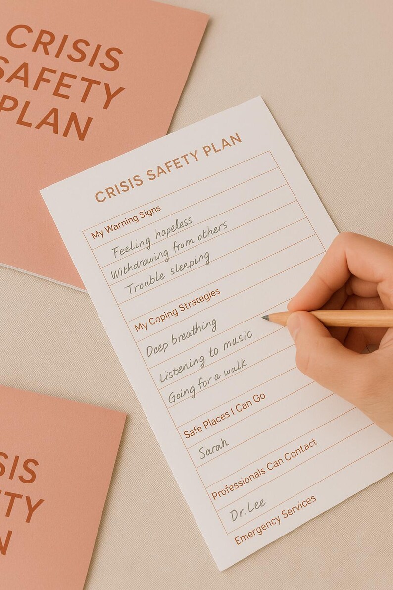 Crisis Safety Plan | Therapist Editable Safety Template | Clinical ...