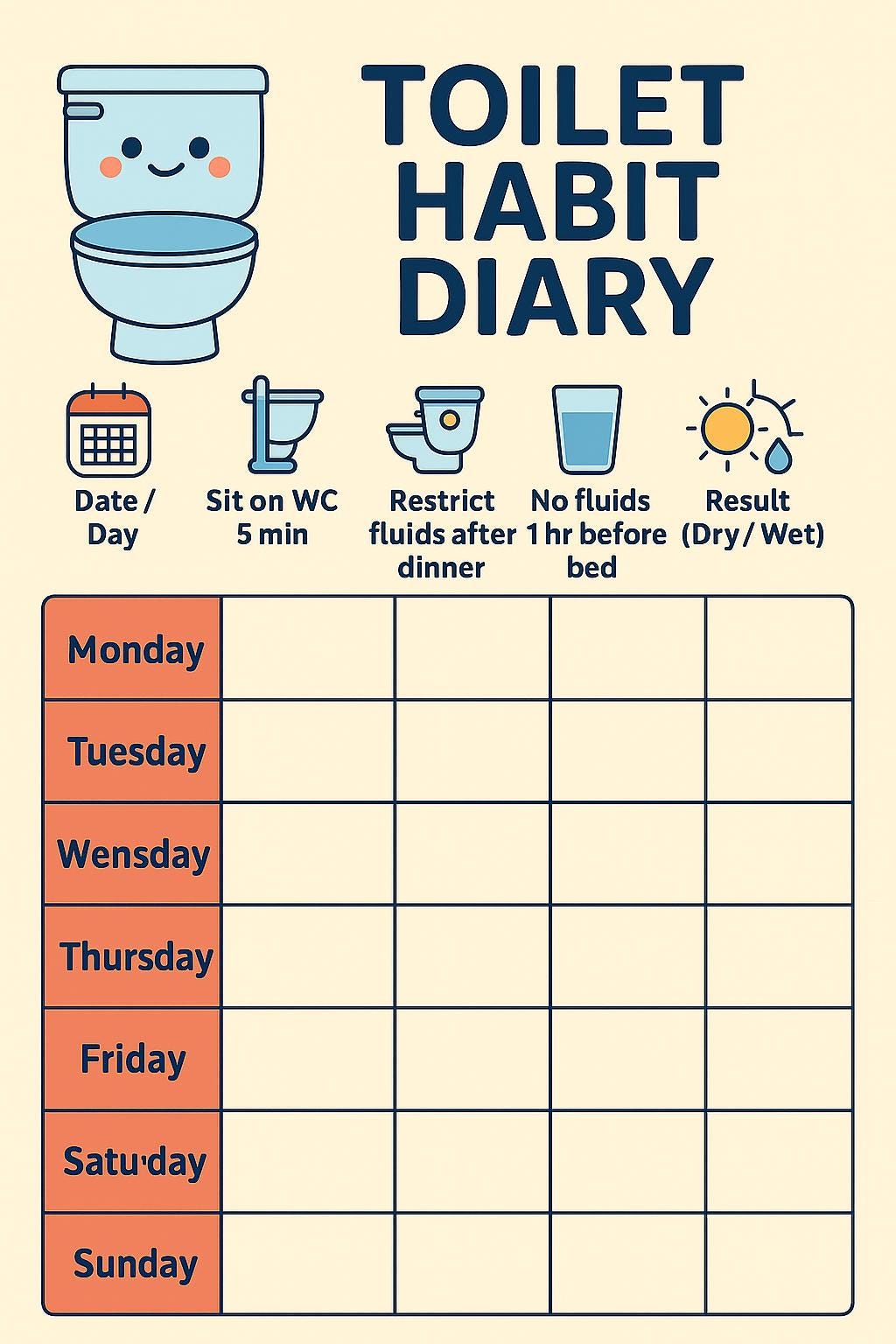 Potty Training Printable Bundle | Toilet Habit Journal, Reward Chart ...