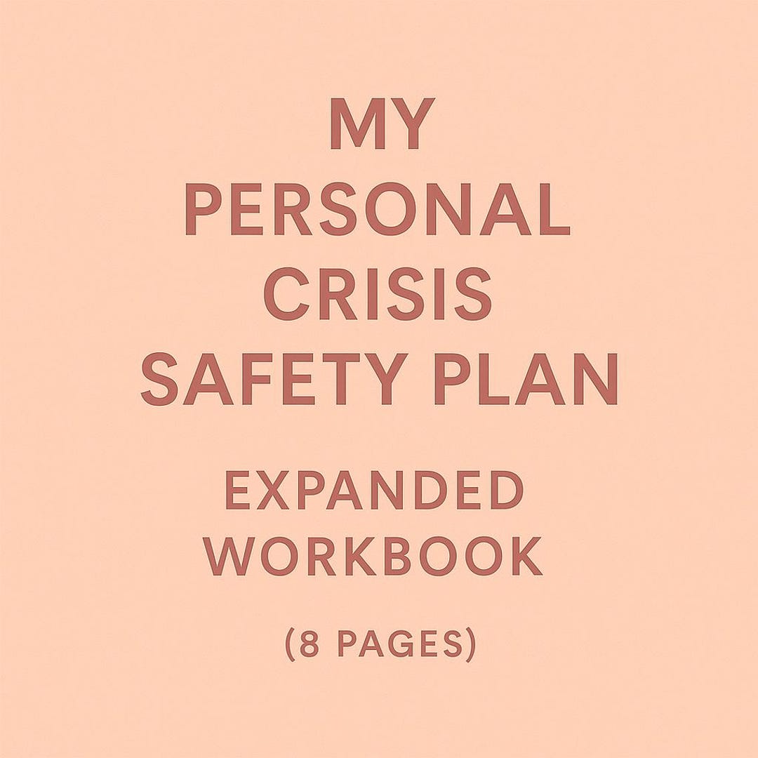 My Personal Crisis Safety Plan | Self-help Mental Health Template ...