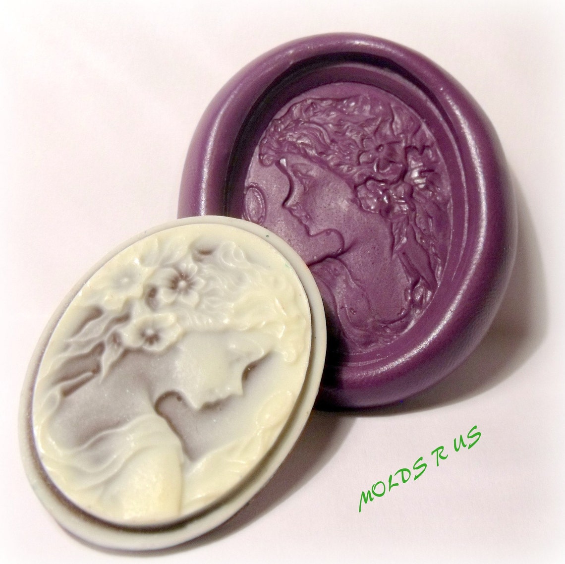 Young Lady With Mirror Mold Flexible Silicone Push Mold / - Etsy