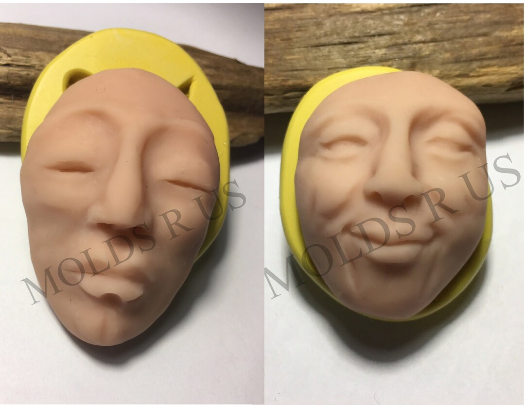 Face Altered Art Face Art Deco Set of 2 Flexible Silicone Molds - Etsy