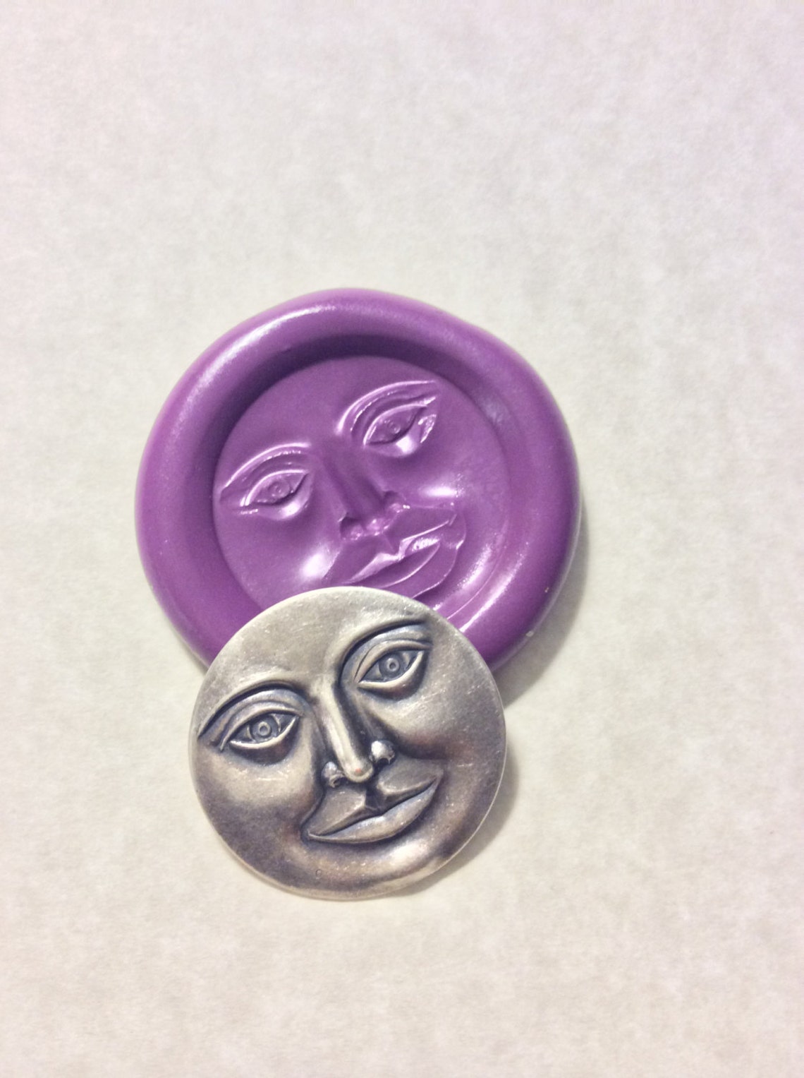 Moon Face Moldmold- Flexible Silicone Push Mold / Craft/ Dessert/ Mini ...