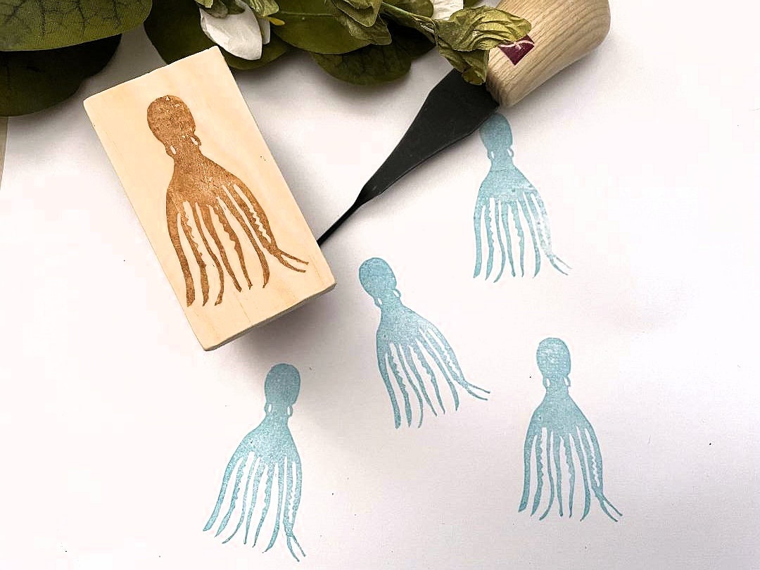 Octopus Rubber Stamp - Etsy