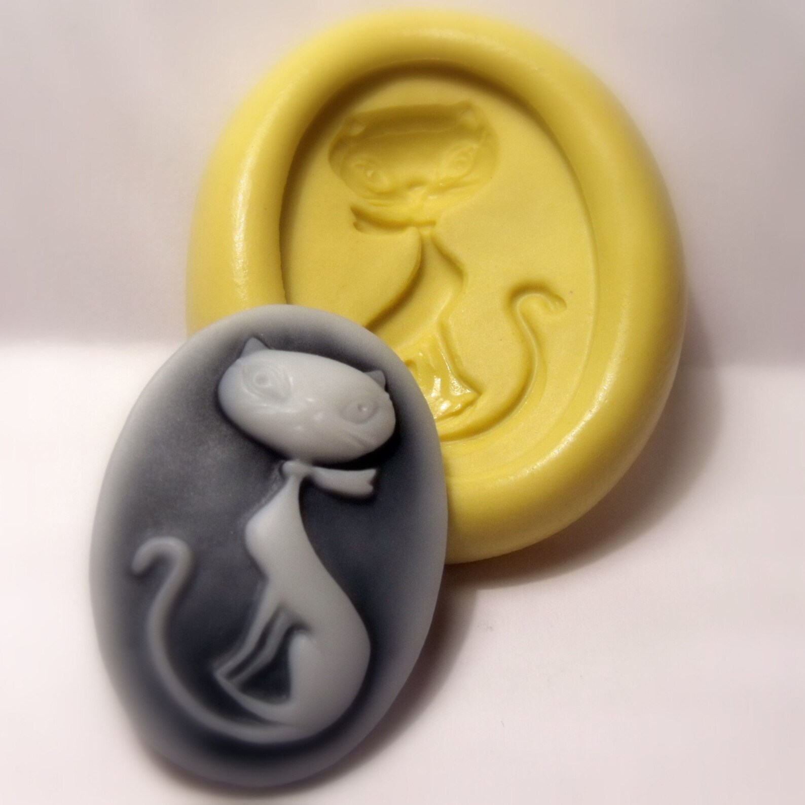Cameo Cool Cat Mold Flexible Silicone Push Mold / Craft/ - Etsy