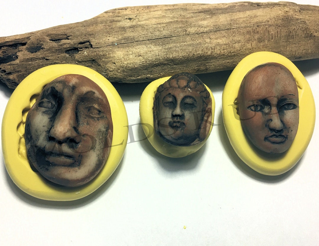 Silicone Mold Face Molds Set of 3 Flexible Silicone Mold / Mould - Etsy