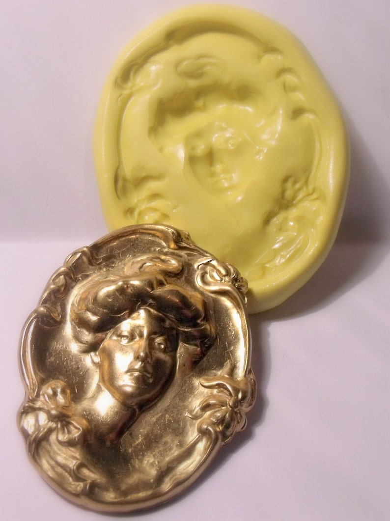 Cameo Victorian Woman Mold Flexible Silicone Push Mold / - Etsy