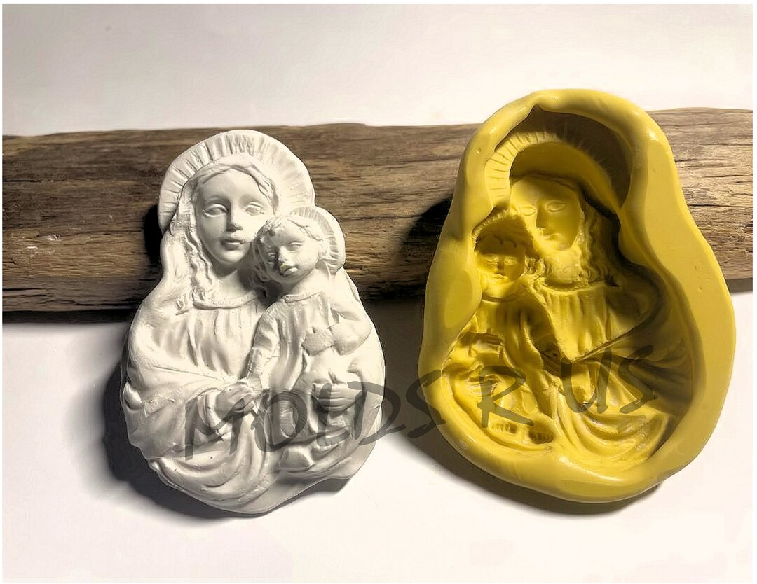 Silicone Mold Mother Mary With Child Flexible Silicone Mold / Mould - Etsy