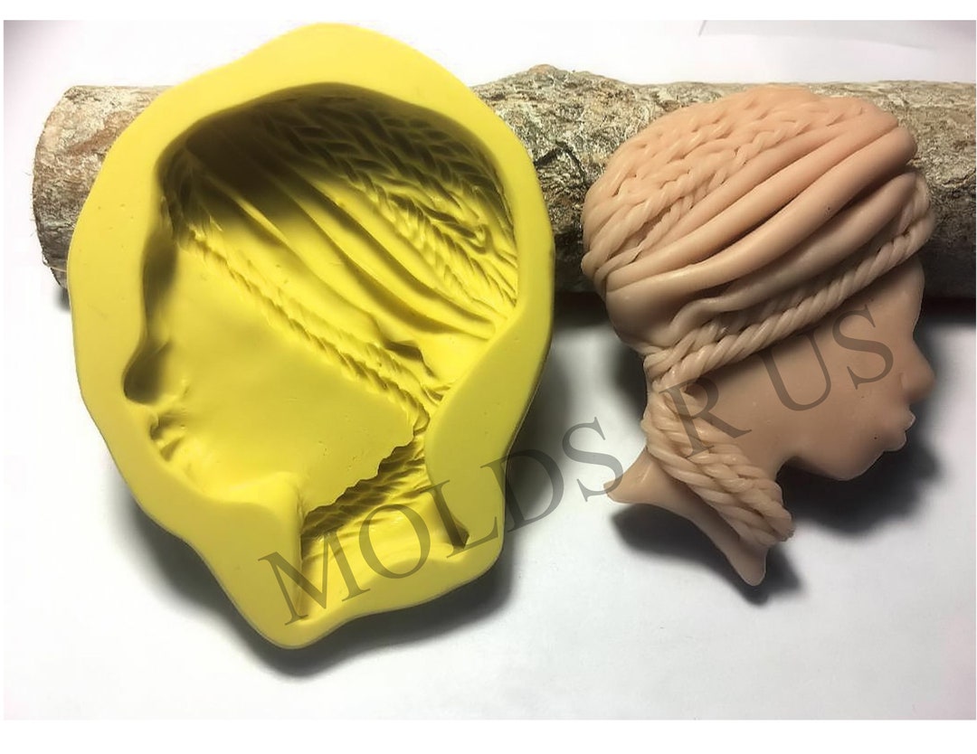 African Beautiful Woman Face Art Deco Flexible Silicone Mold - Etsy