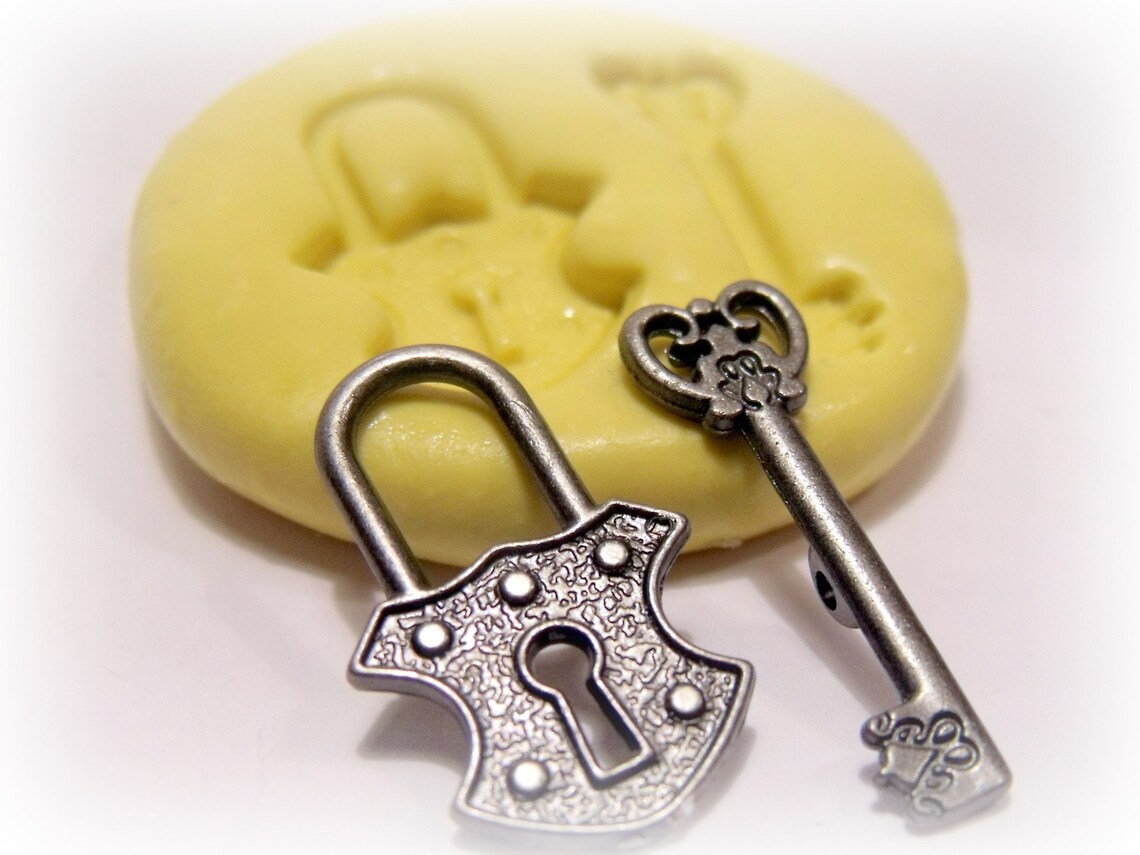 Steampunk Lock and Key Silicone Push Mold / Craft/ Dessert/ Mini Food ...