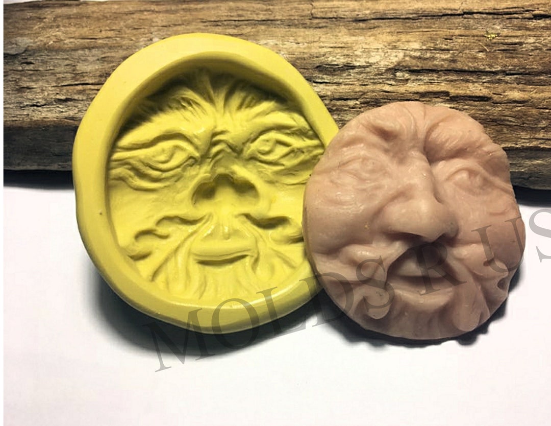 Silicone Flexible Mold Green Man Face Art Deco - Etsy