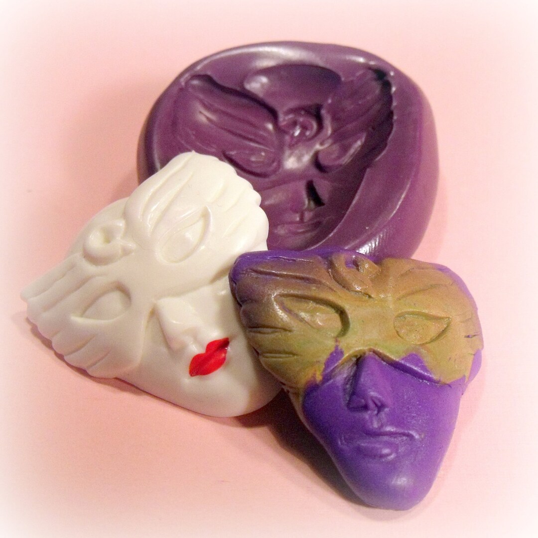 Face With Mask Flexible Silicone Mold / Mould - Etsy
