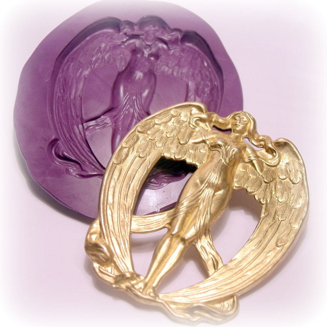 Large Angel Mold- Flexible Silicone Push Mold / Craft/ Dessert/ Mini ...