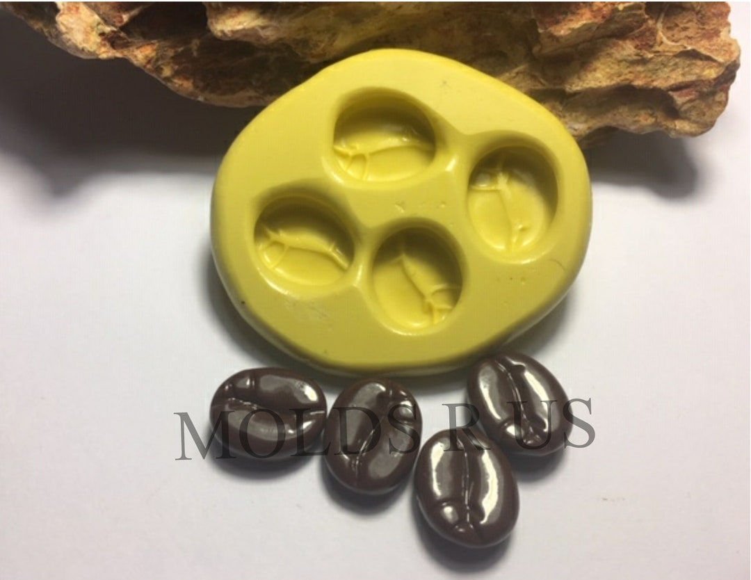 Coffee Beans Mold Flexible Silicone Push Mold / Craft/ Dessert/ Mini ...