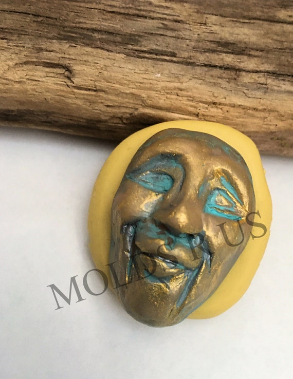 Face Altered Art Face Art Deco Flexible Silicone Mold | Etsy