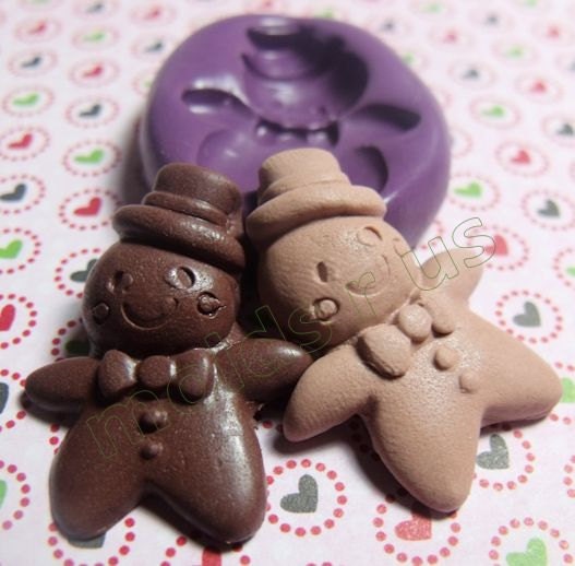 Gingerbread Man Cookie Flexible Silicone Mold / Mould - Etsy