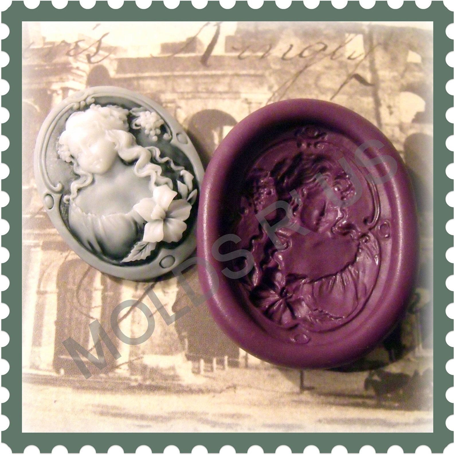 Unique Cameo Young Girl 40 X 30 Flexible Silicone Mold / Mould - Etsy