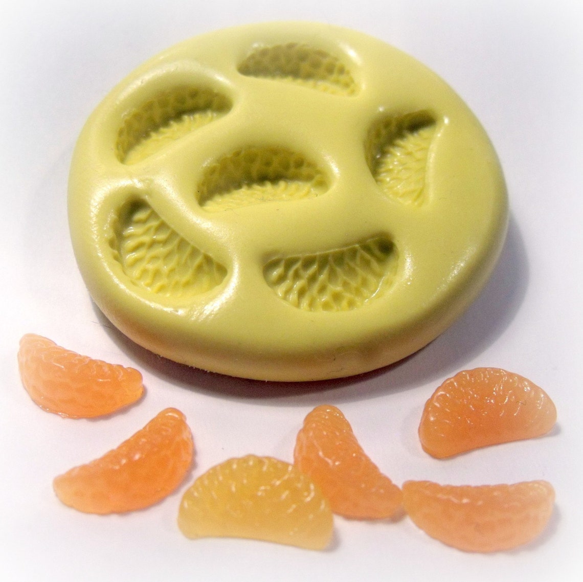 Miniature Sliced Oranges Silicone Push Mold / Craft/ Dessert/ Mini Food ...