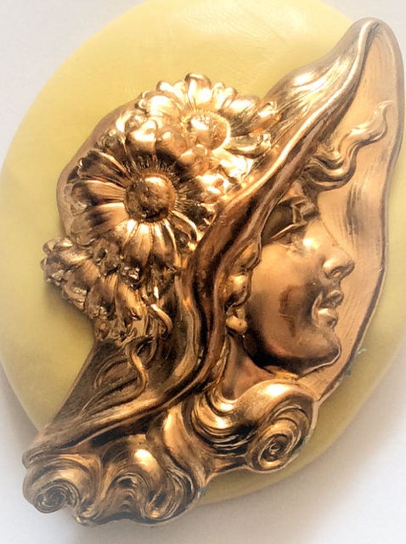 Art Deco Victorian Face Flexible Silicone Mold/ Fondant/ Cake - Etsy