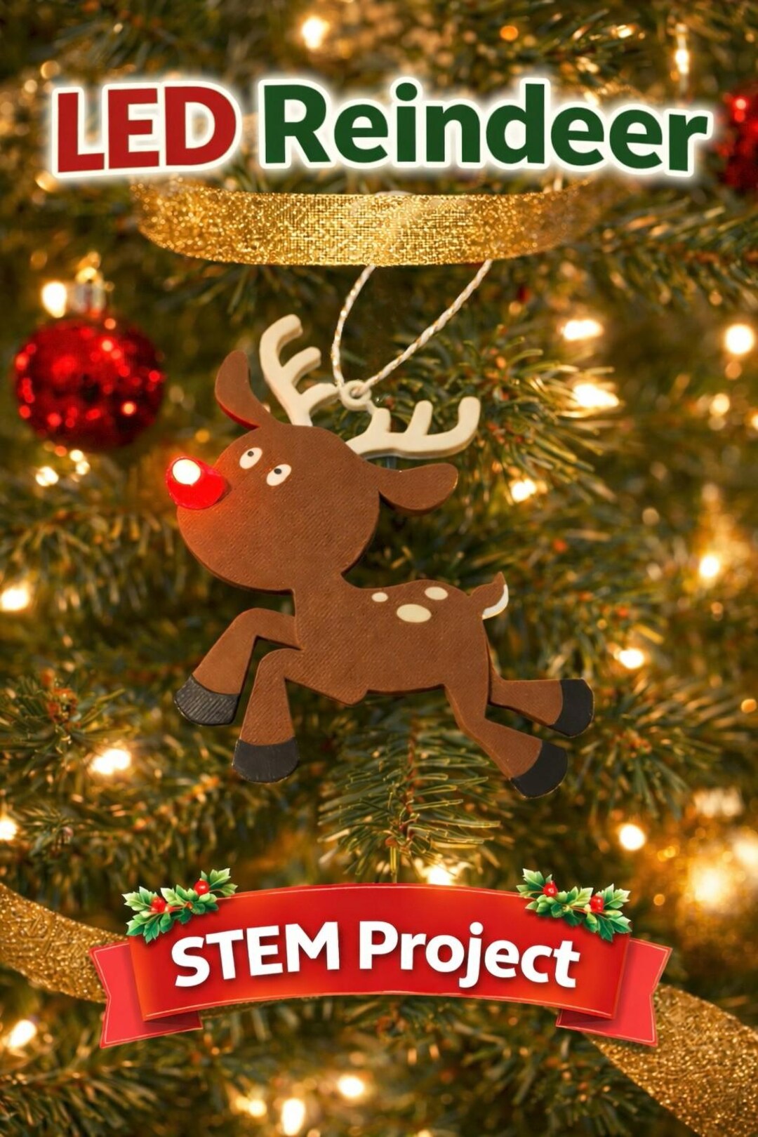 LED Reindeer Ornament STEM Activity Kit - Etsy