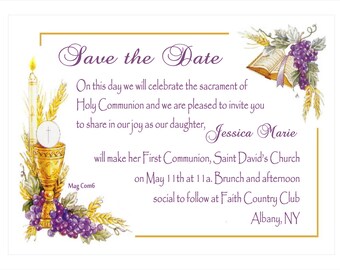First Communion Save the Date - Etsy