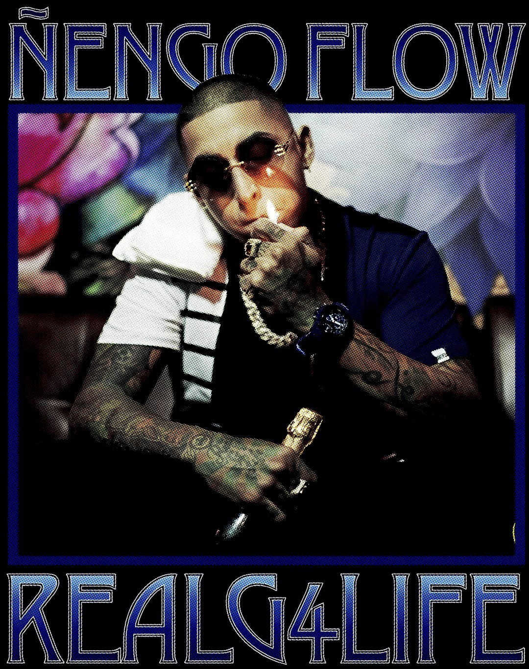 ÑENGO FLOW Design Dtf Png Halftone T-shirt Digital Print Reggaeton ...