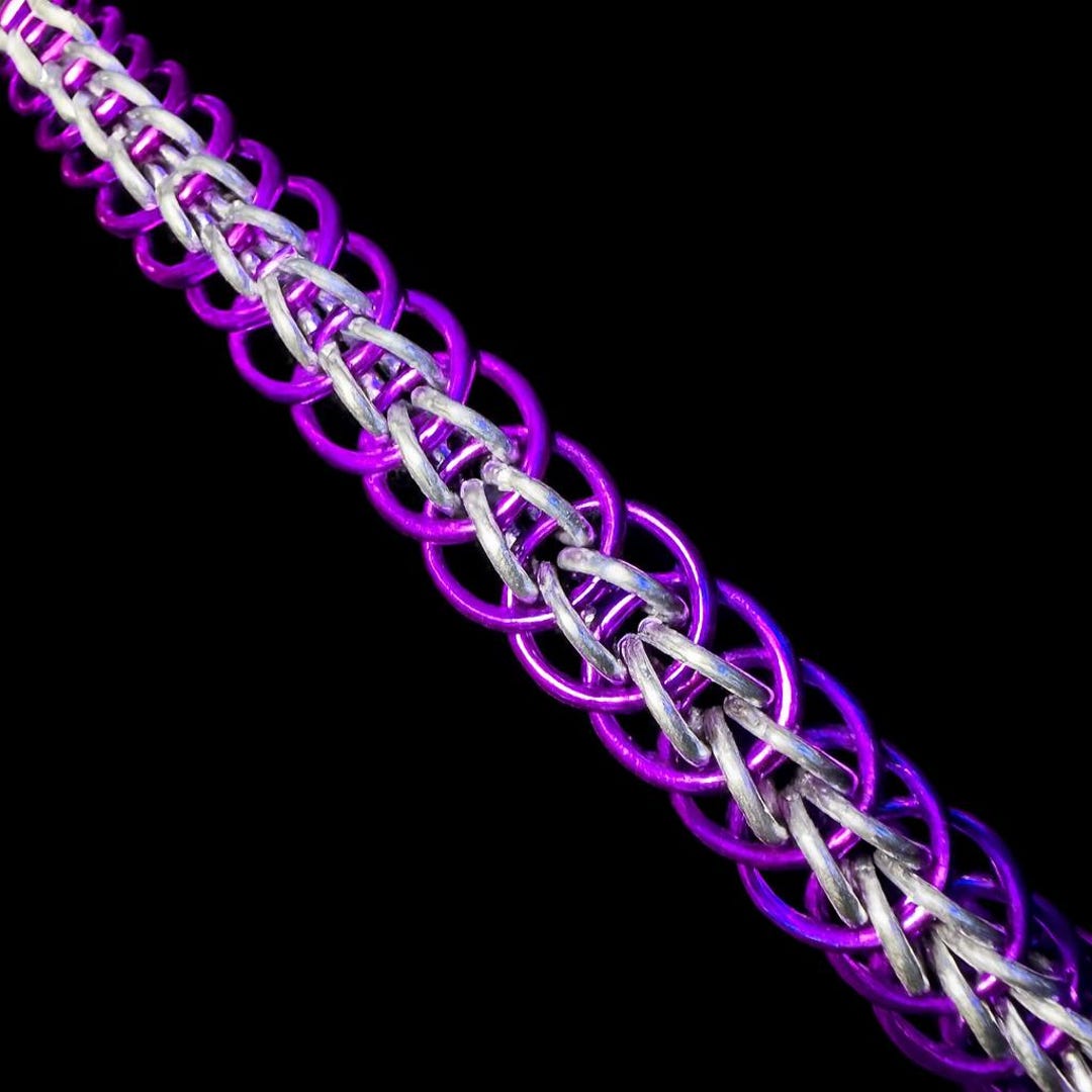 Anodized Aluminum Chainmail Bracelet: Gryphon Weave - Etsy