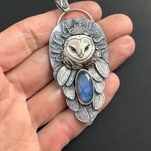 Owl Amulet With Labradorite - Etsy