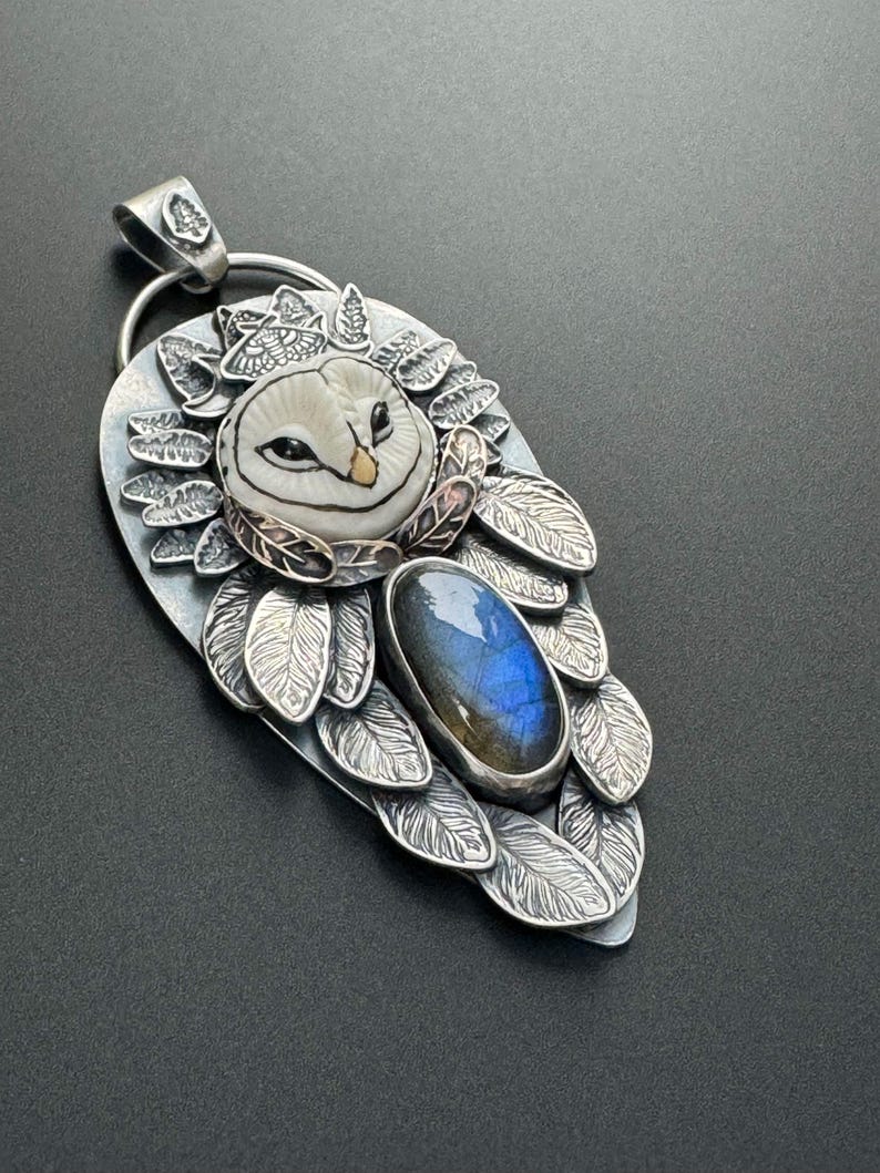 Owl Amulet With Labradorite - Etsy