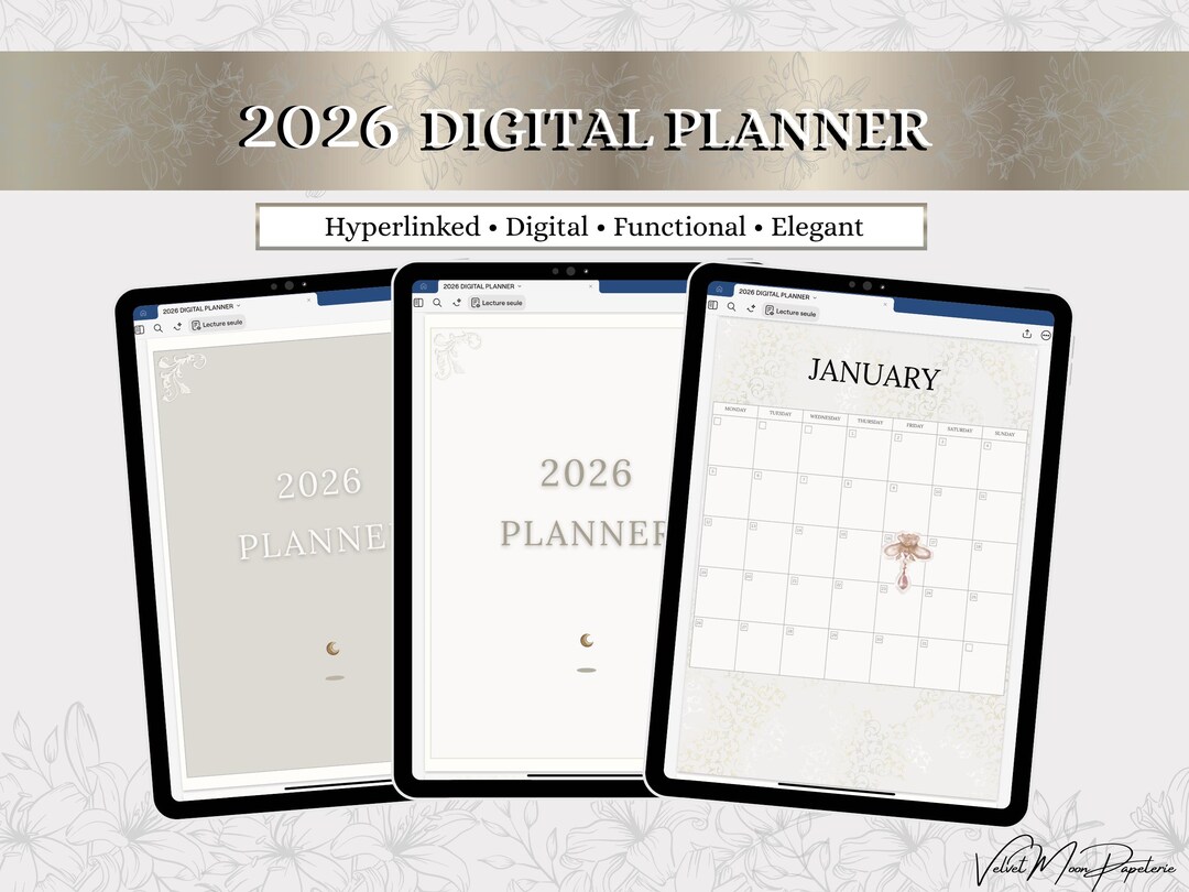 2026 Digital Planner for iPad (A4) - Goodnotes & PDF Apps - Hyperlinked ...