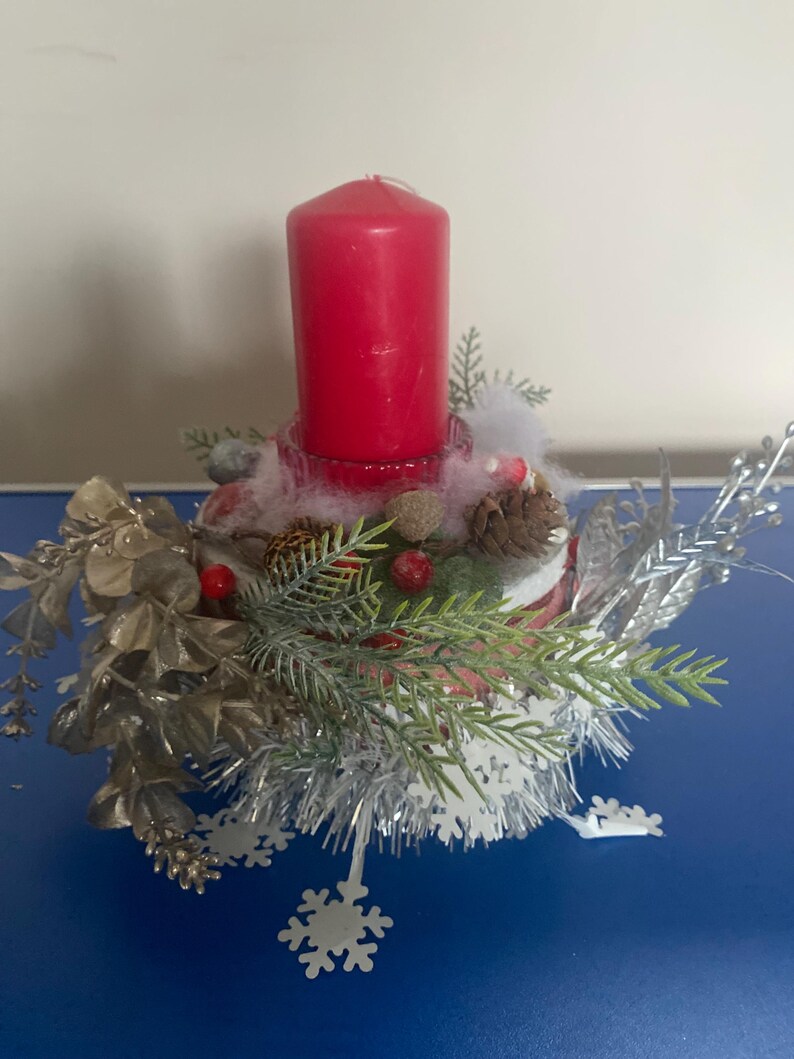 Christmas Candle Table Decoration - Etsy