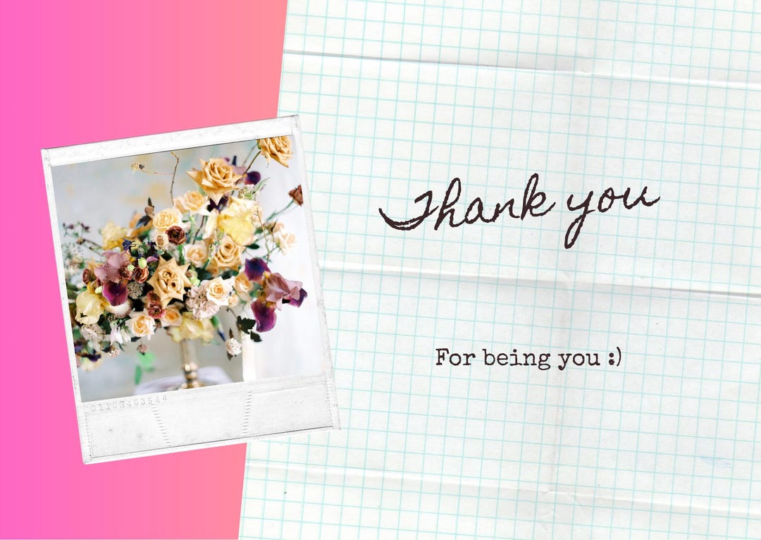 Cute Thank You Card Printable– “thank You for Being You” – Brighten ...